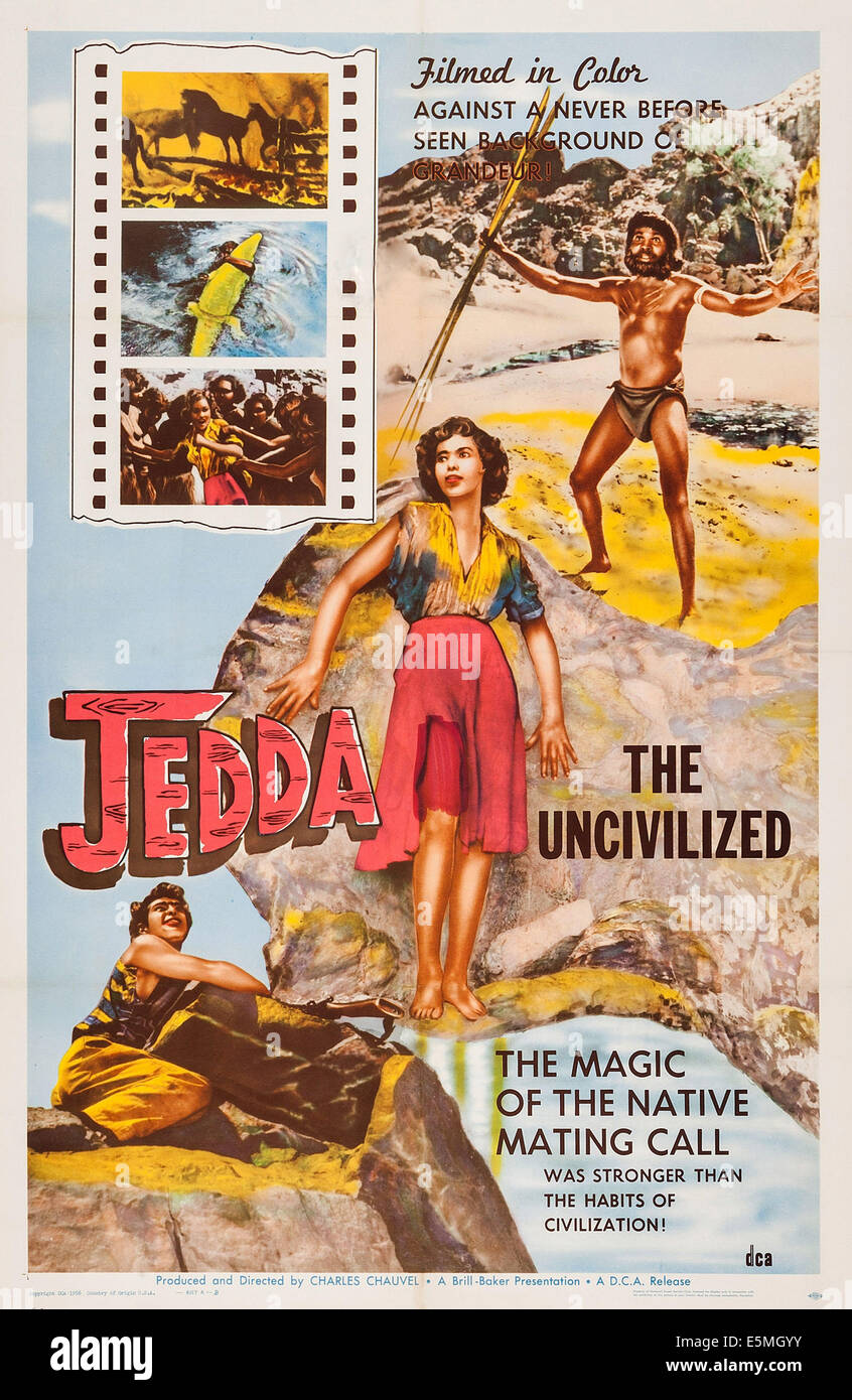 JEDDA THE UNCIVILIZED, (aka JEDDA), Ngaria Kunoth (with spear), 1955 ...