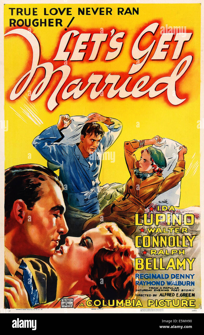 LET'S GET MARRIED, US poster art, foreground and background from left ...