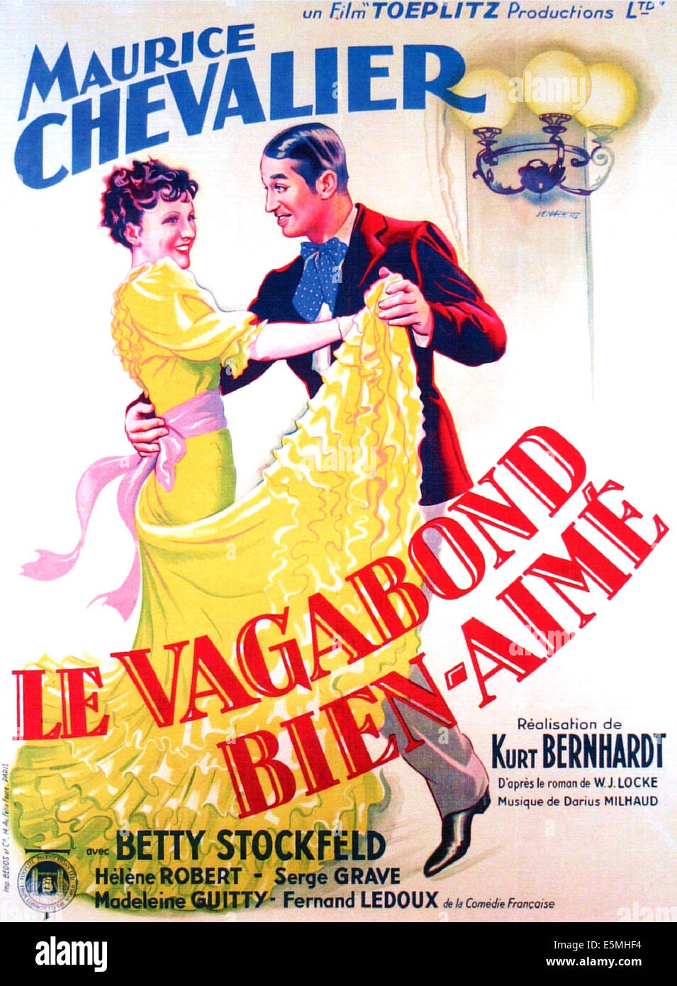 LE VAGABOND BIEN-AIME, French poster art, from left: Betty Stockfeld ...