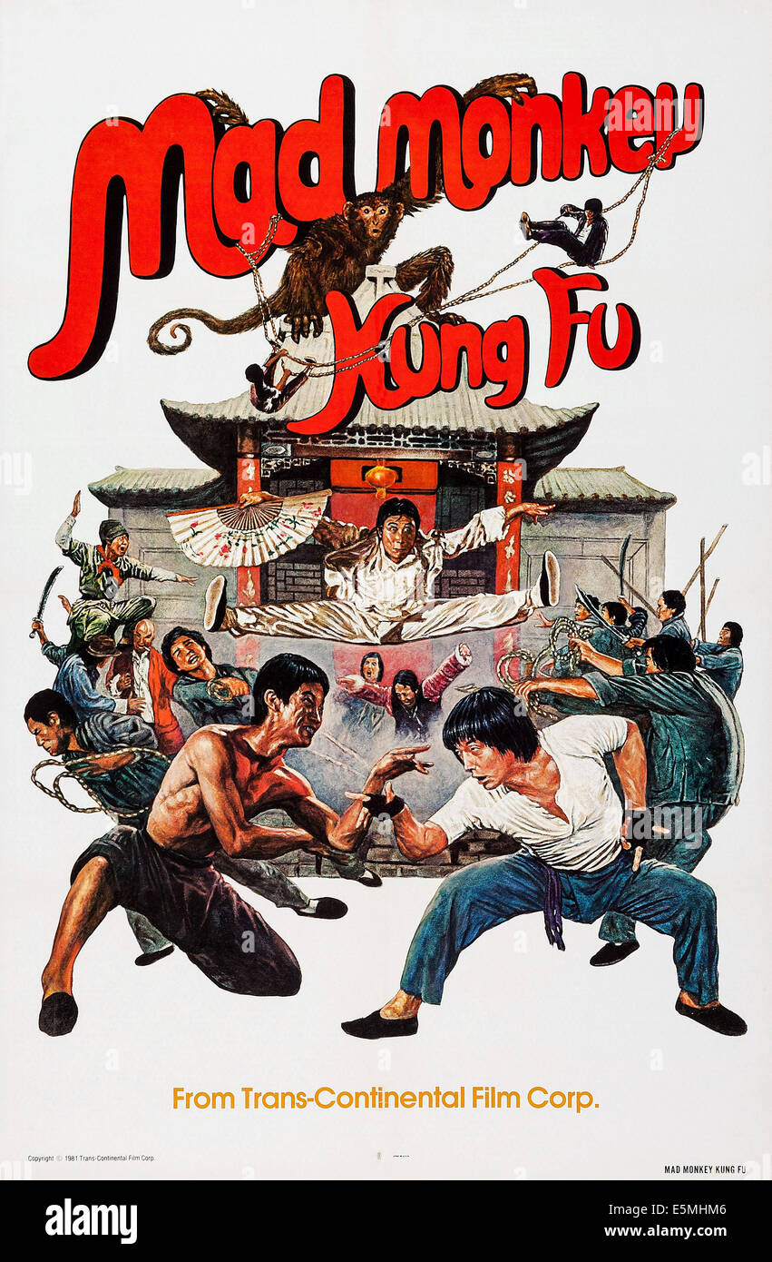 MAD MONKEY KUNG FU, (aka FENG HOU), poster art, 1979 Stock Photo - Alamy