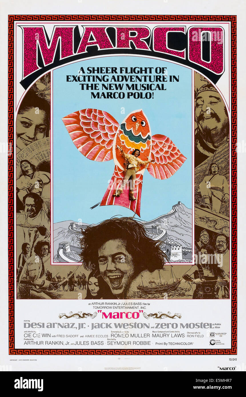 MARCO, US poster, Zero Mostel (top right), Desi Arnaz Jr. (bottom ...