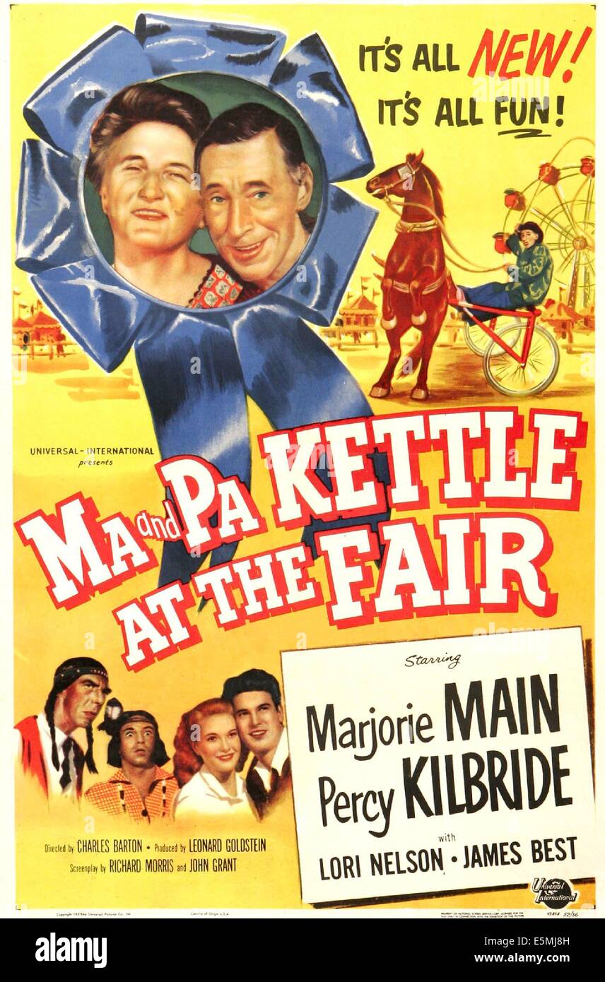 MA AND PA KETTLE AT THE FAIR, top l-r: Marjorie Main, Percy Kilbride ...