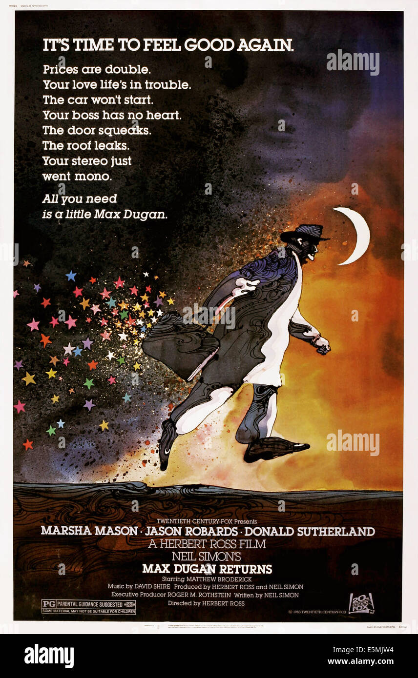MAX DUGAN RETURNS, US poster art, 1983. TM & Copyright © 20th Century ...