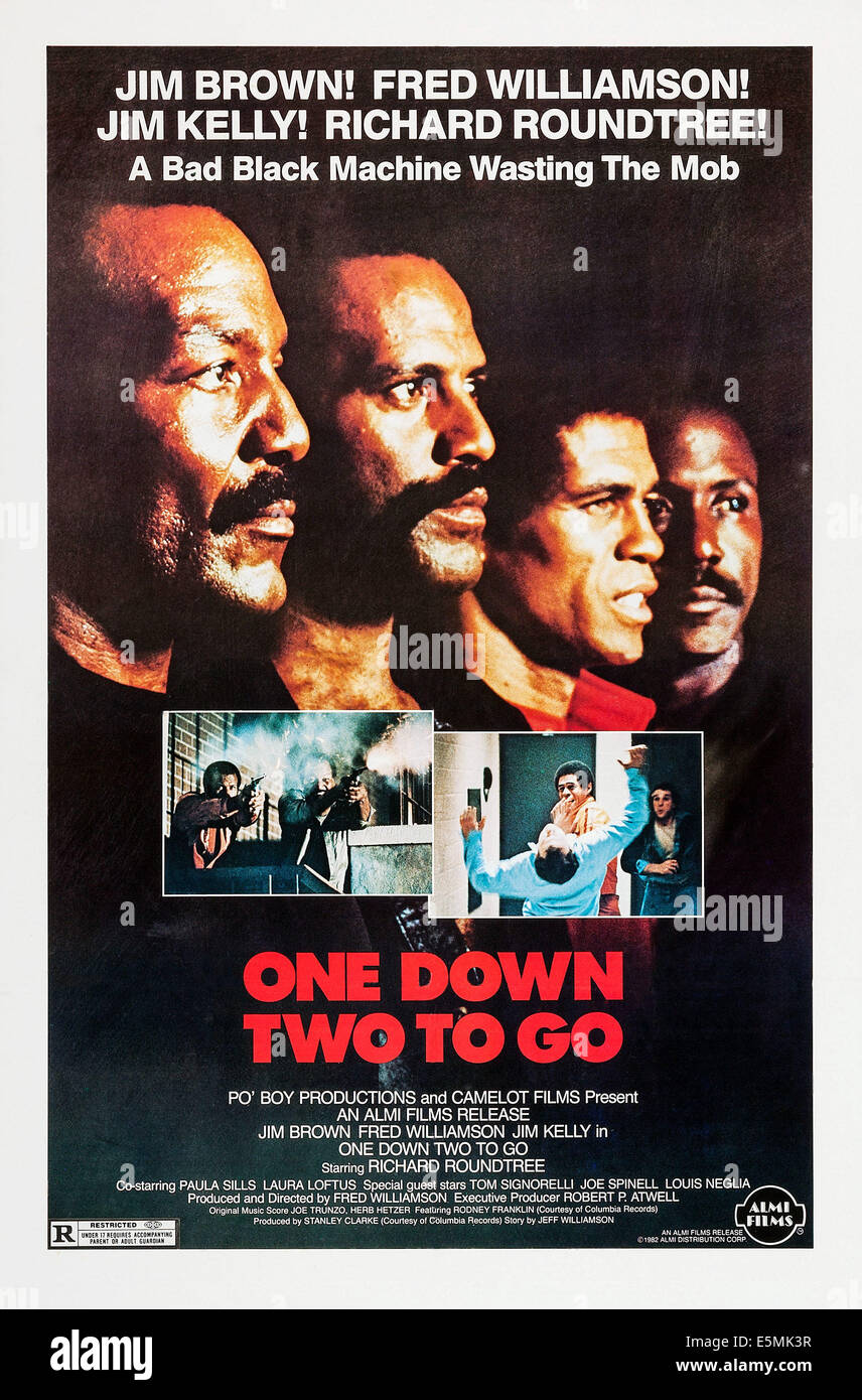 ONE DOWN, TWO TO GO, l-r: Jim Brown, Fred Williamson, Jim Kelly ...