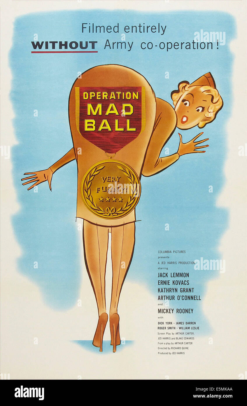 OPERATION MAD BALL, US poster art, 1957 Stock Photo - Alamy