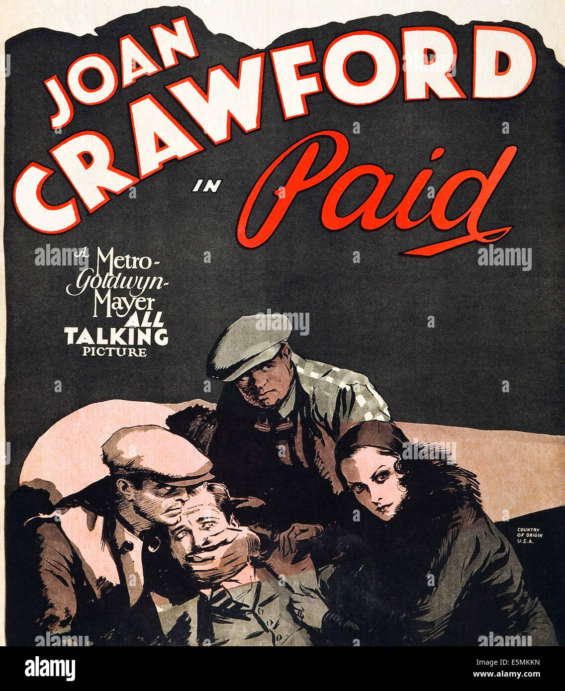 PAID, US poster art, Douglass Montgomery (second from left, being ...