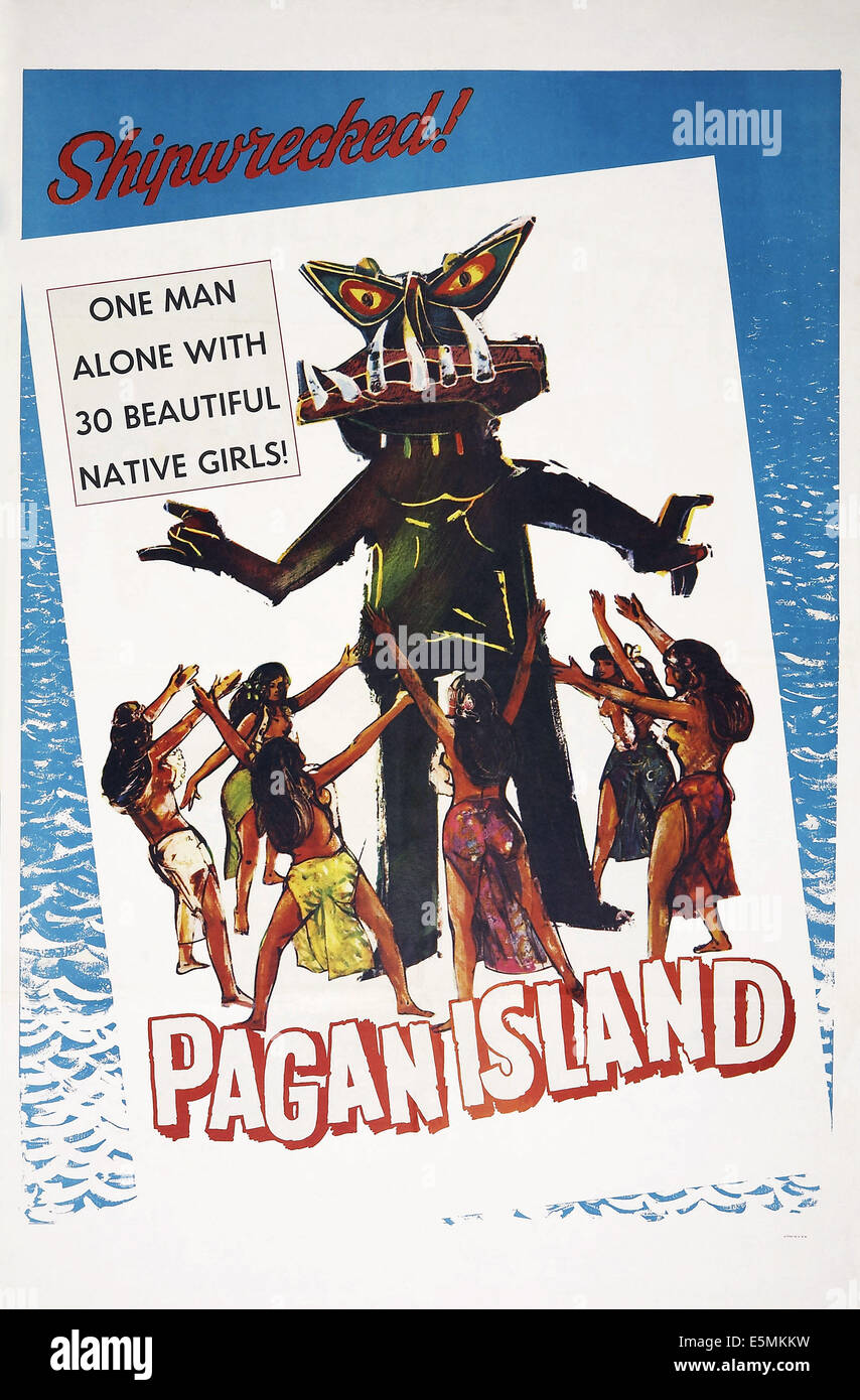 PAGAN ISLAND, US poster, 1961 Stock Photo - Alamy