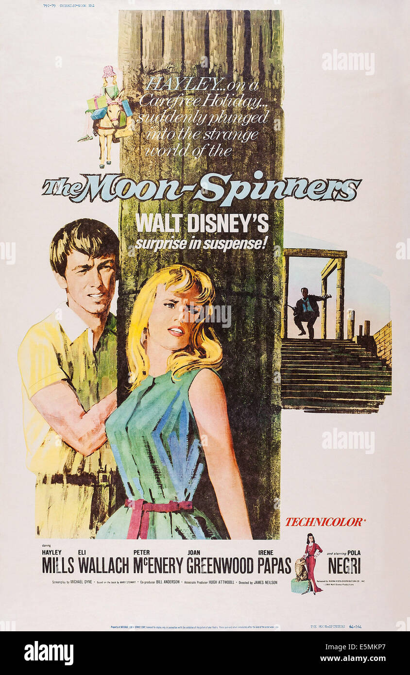 THE MOON-SPINNERS, (aka THE MOONSPINNERS), l-r: Peter McEnery, Hayley ...