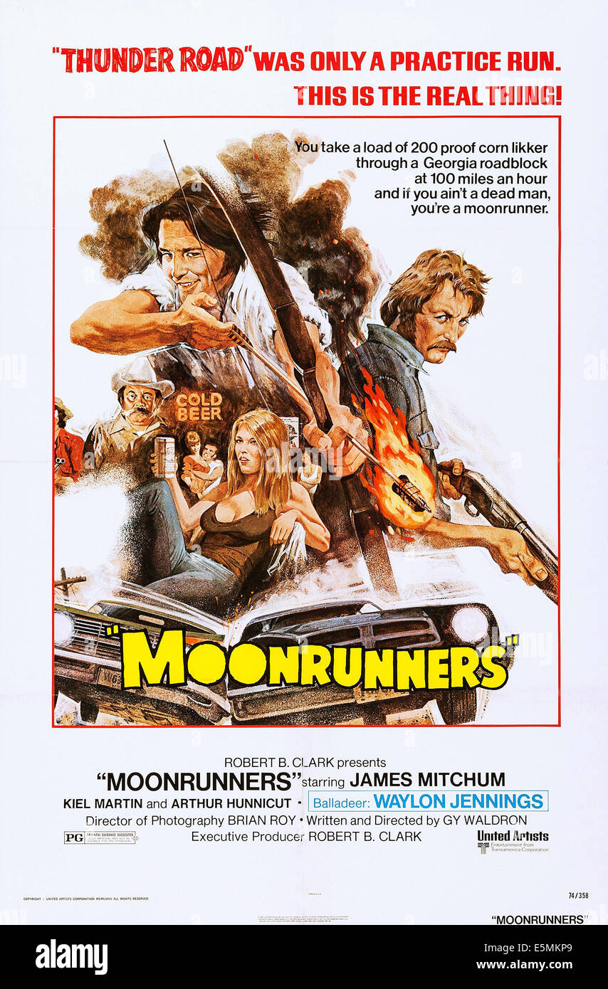 MOONRUNNERS, top left: Kiel Martin on poster art, 1975 Stock Photo - Alamy