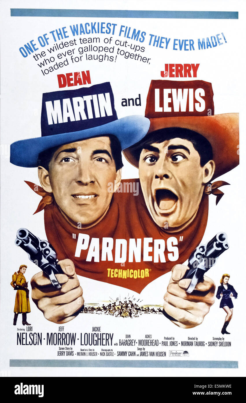PARDNERS, top from left: Dean Martin, Jerry Lewis, botton from left: Lori Nelson, Jackie ...