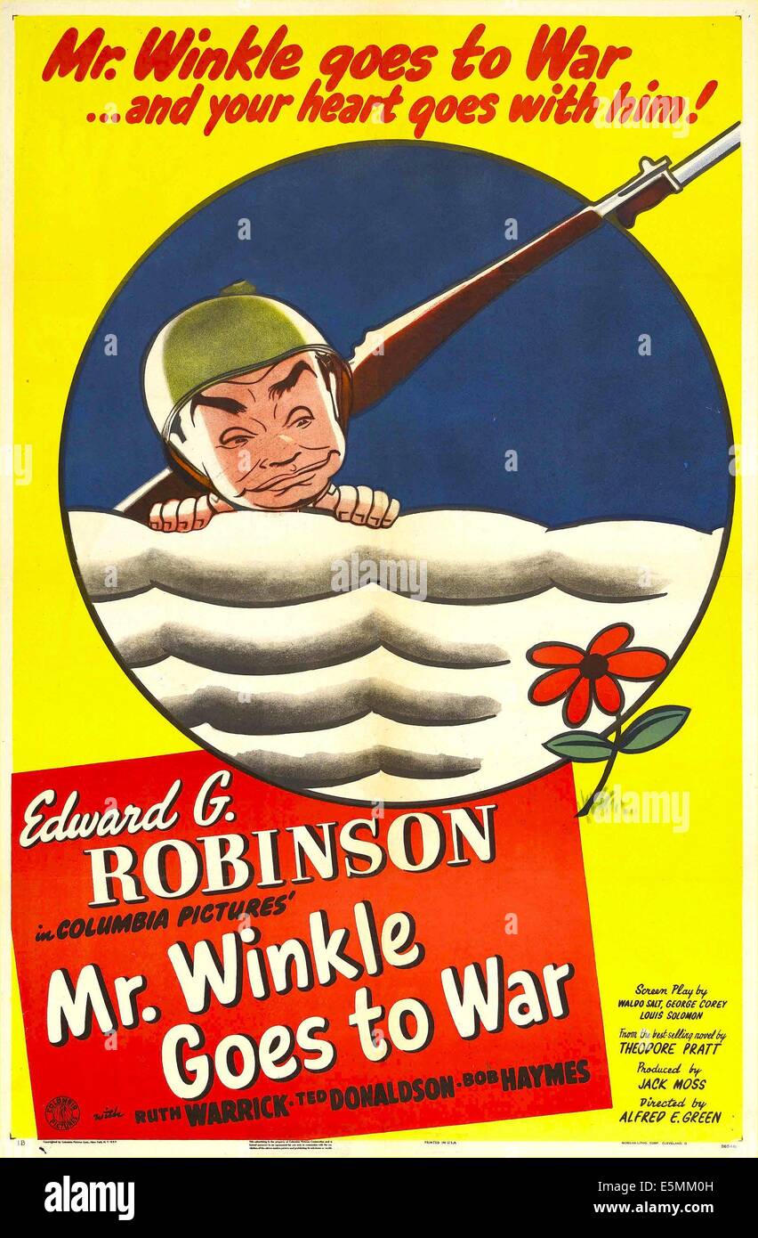 MR. WINKLE GOES TO WAR, US poster, Edward G. Robinson, 1944 Stock Photo ...