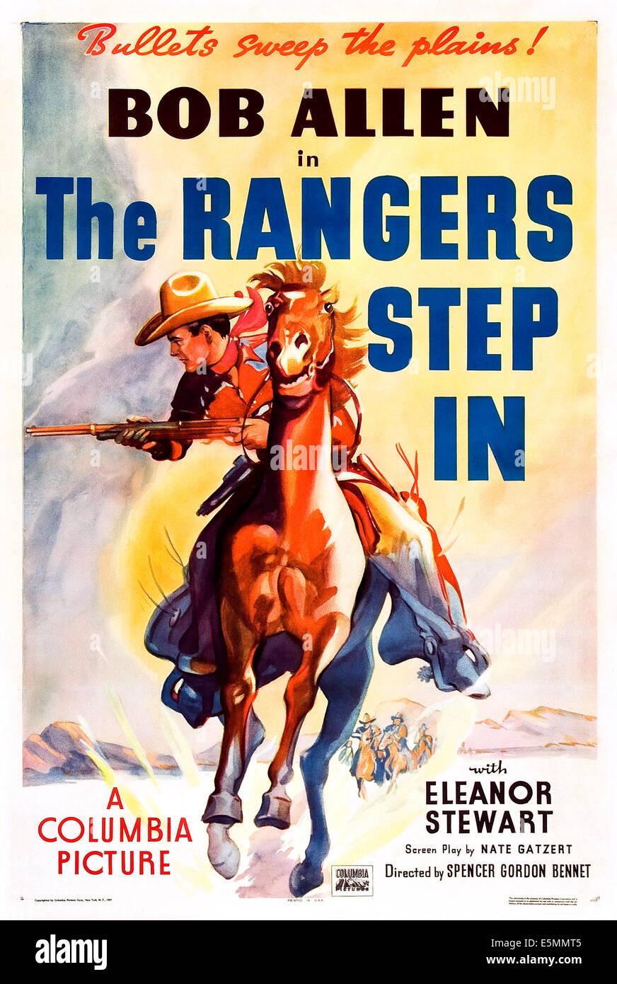 THE RANGERS STEP IN, Bob Allen on poster art, 1937 Stock Photo - Alamy