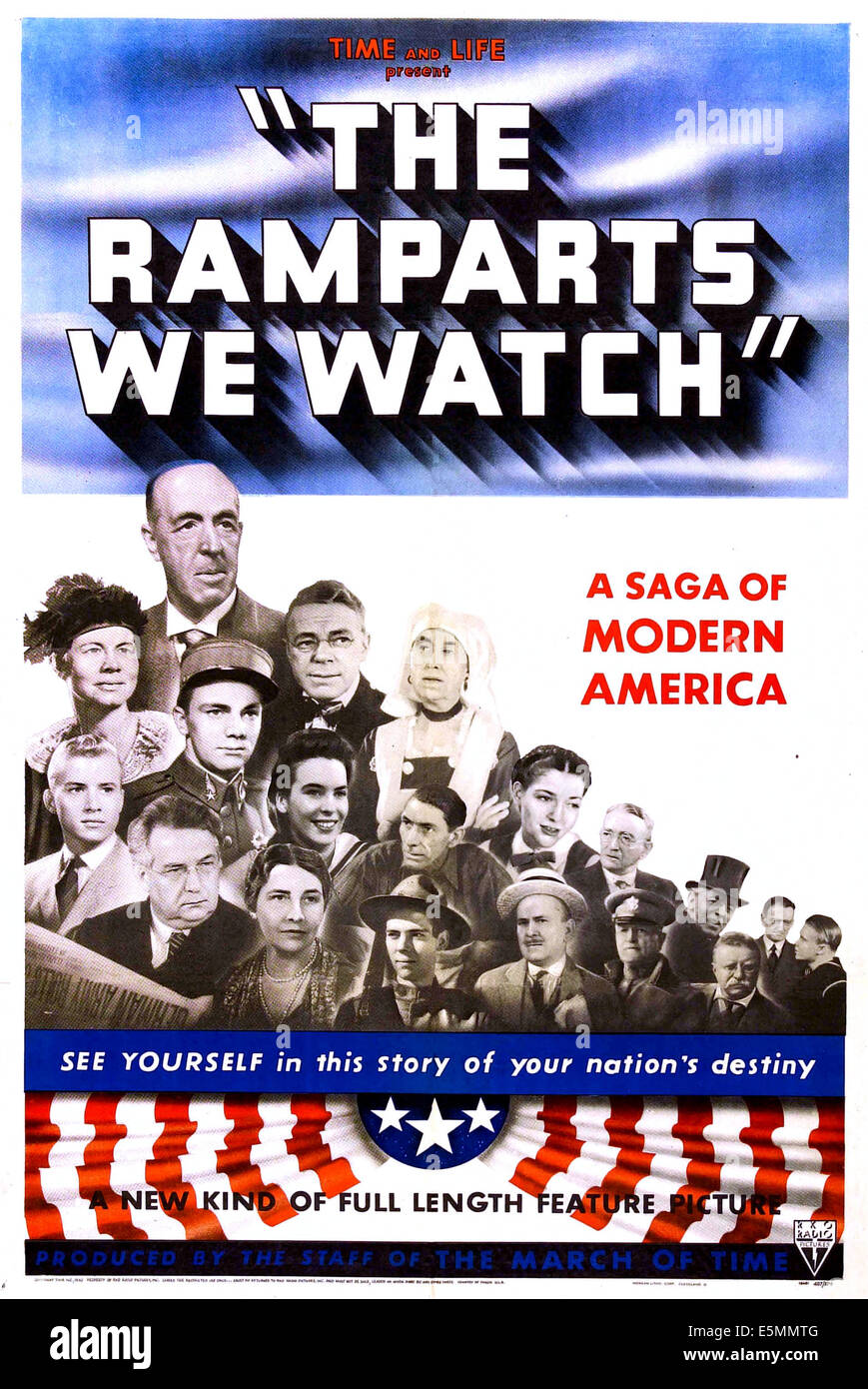 THE RAMPARTS WE WATCH, US poster, 1940 Stock Photo - Alamy