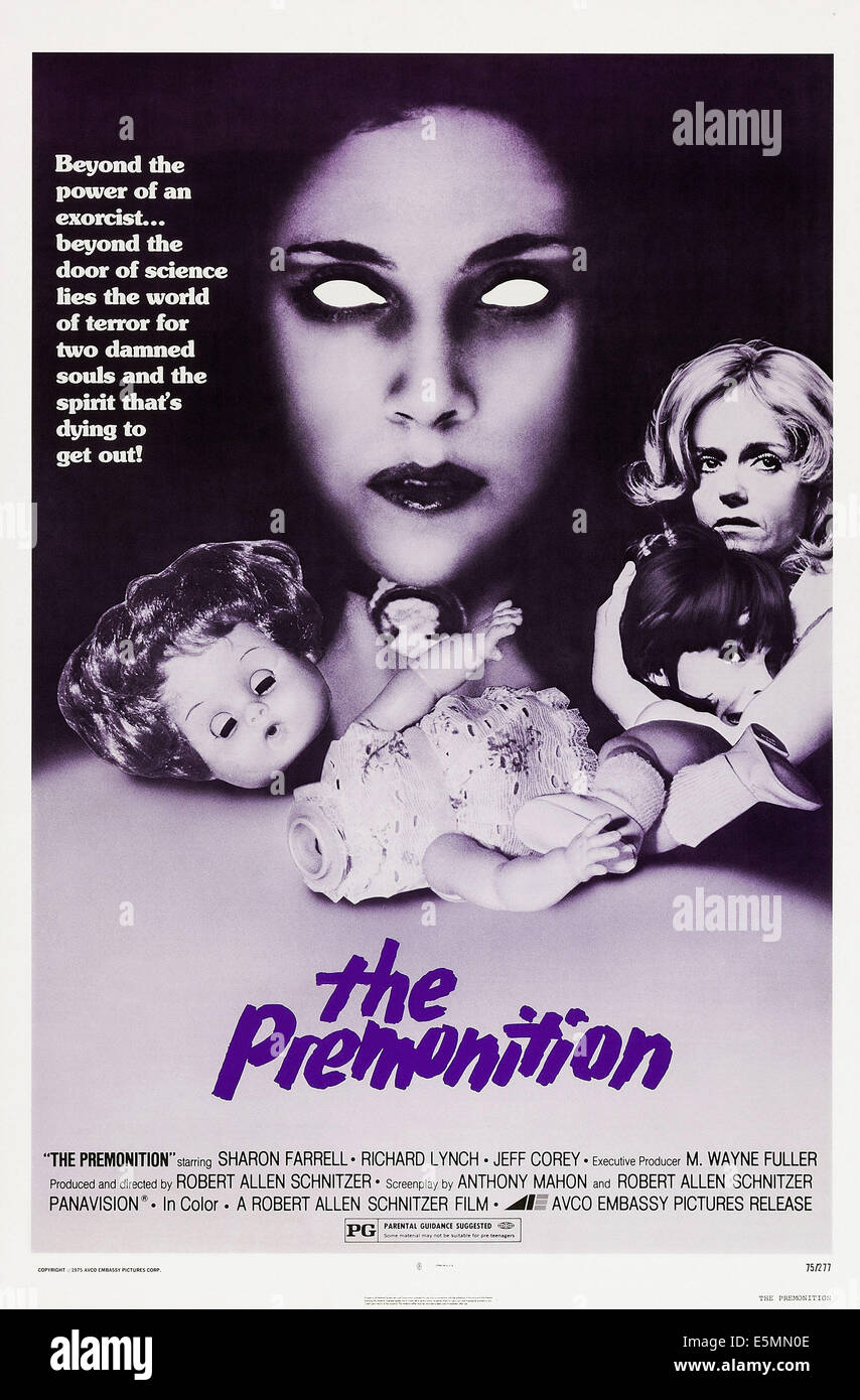 THE PREMONITION, US poster art, Sharon Farrell, (top right), 1976 Stock ...
