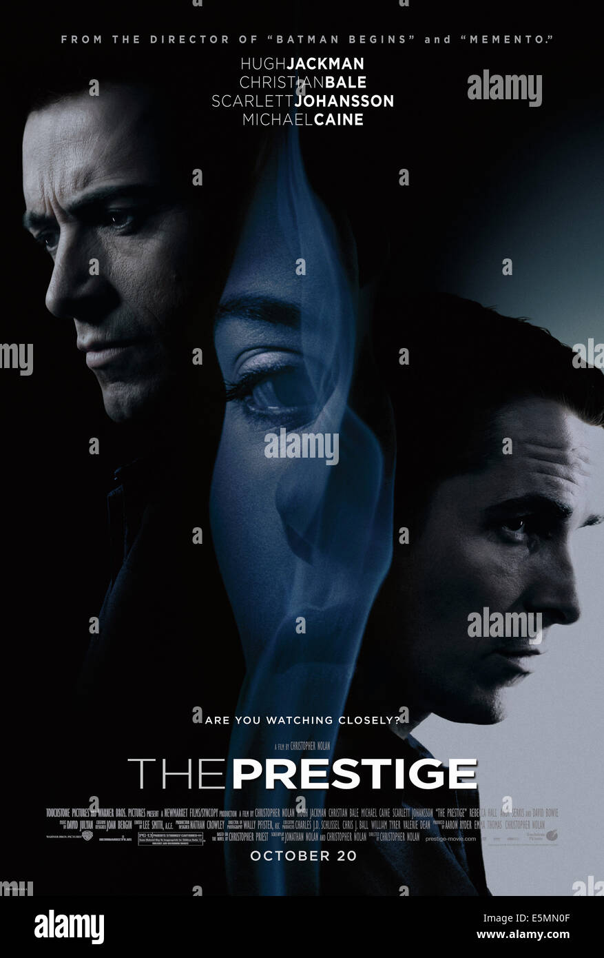 THE PRESTIGE, poster art, from left: Hugh Jackman, Scarlett Johansson ...