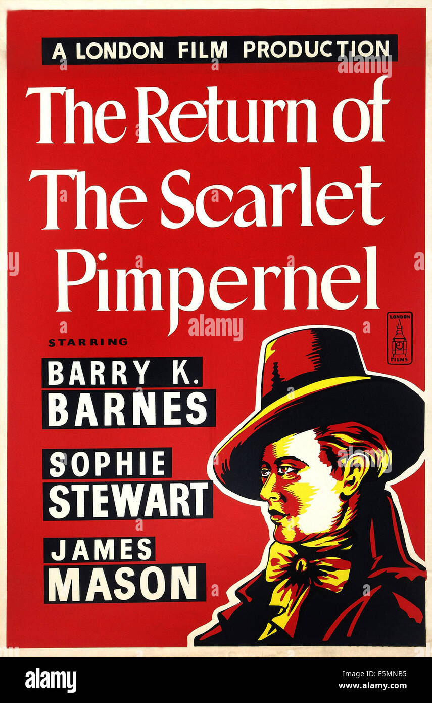 RETURN OF THE SCARLET PIMPERNEL, (aka THE RETURN OF THE SCARLET ...