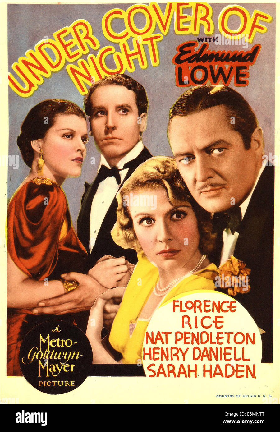 UNDER COVER OF NIGHT, from left: Florence Rice, Nat Pendleton, Sara ...