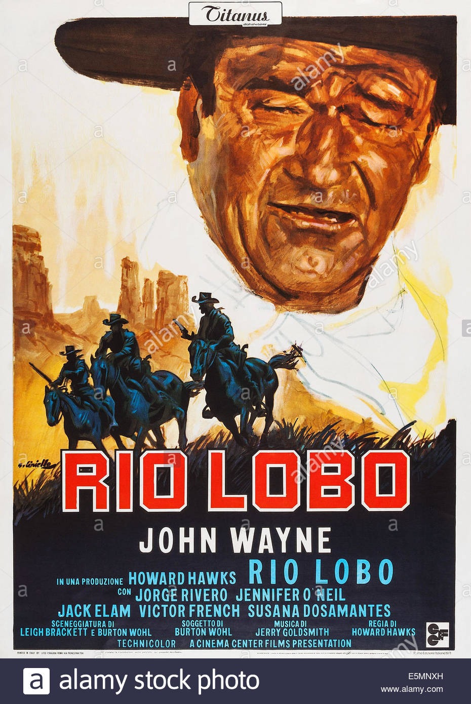 RIO LOBO, US poster, John Wayne, 1970 Stock Photo, Royalty Free Image ...