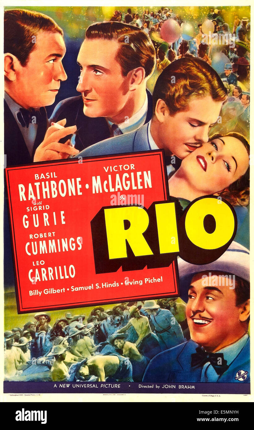 RIO, US poster art, clockwise from top left: Victor McLaglen, Basil ...