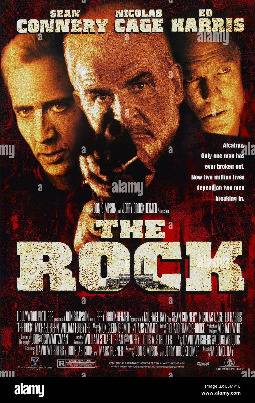 THE ROCK, US poster art, from left: Nicolas Cage, Sean Connery, Ed ...