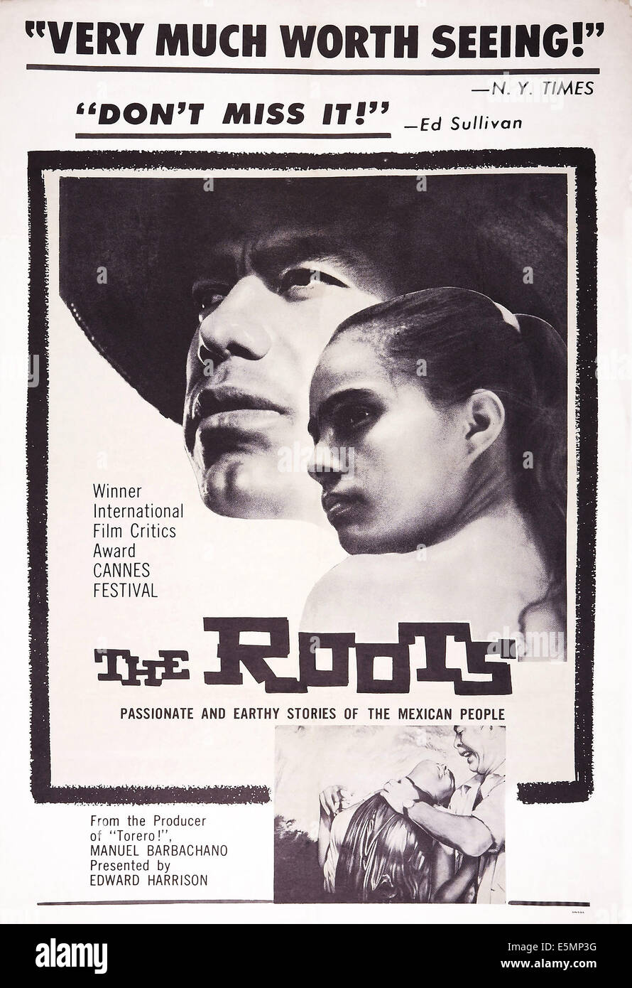 ROOTS, (aka RAICES), US poster, 1954 Stock Photo - Alamy