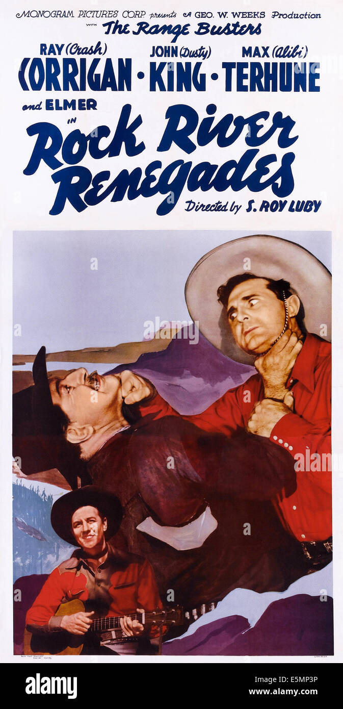 ROCK RIVER RENEGADES, US poster, from left: John King, Weldon Heyburn ...