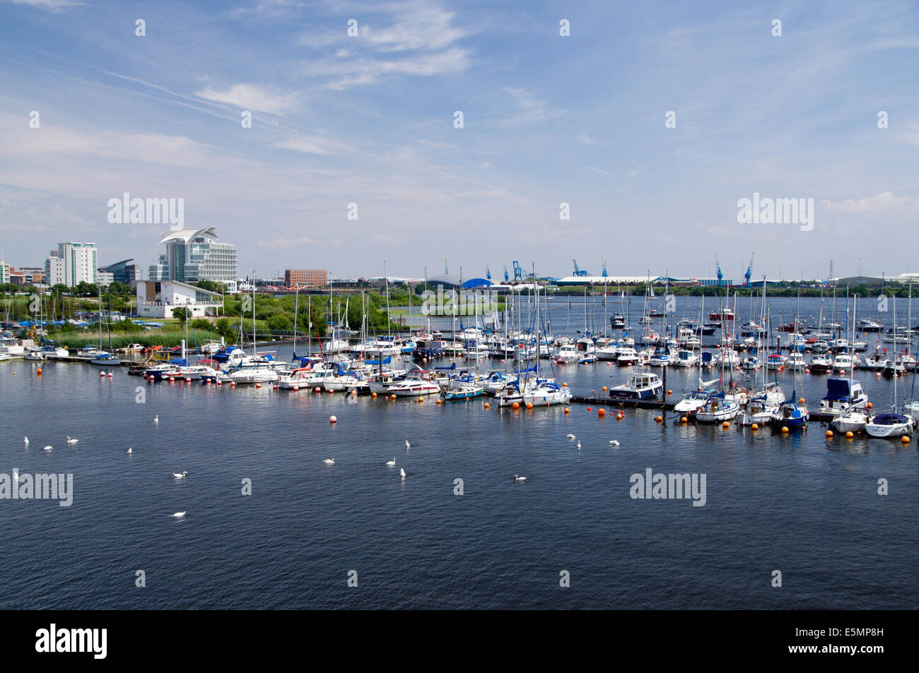Cardiff Bay and Yacht Club, Cardiff, South Wales, UK Stock Photo - Alamy