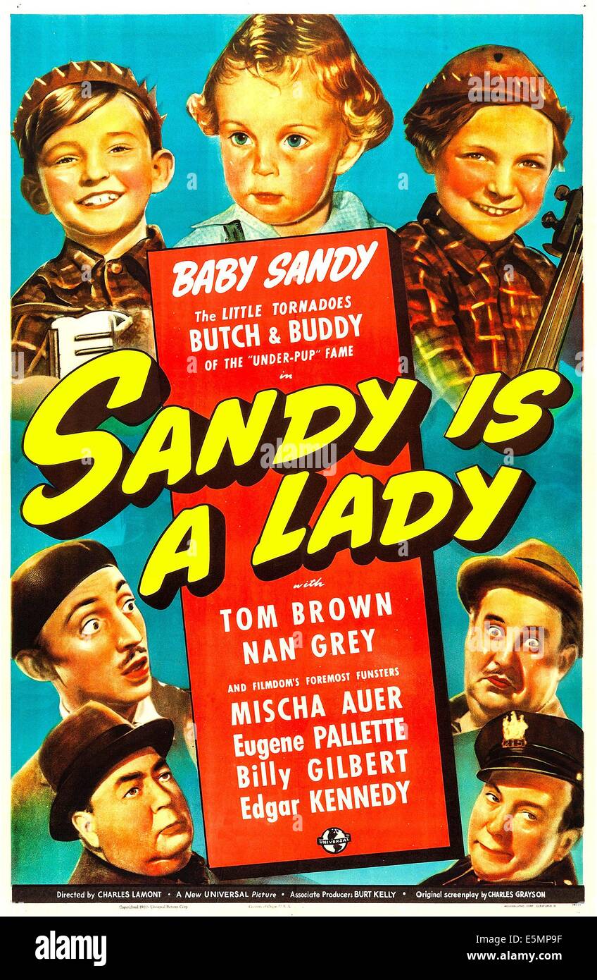SANDY IS A LADY, US poster, bottom left clockwise: Eugene Pallette ...