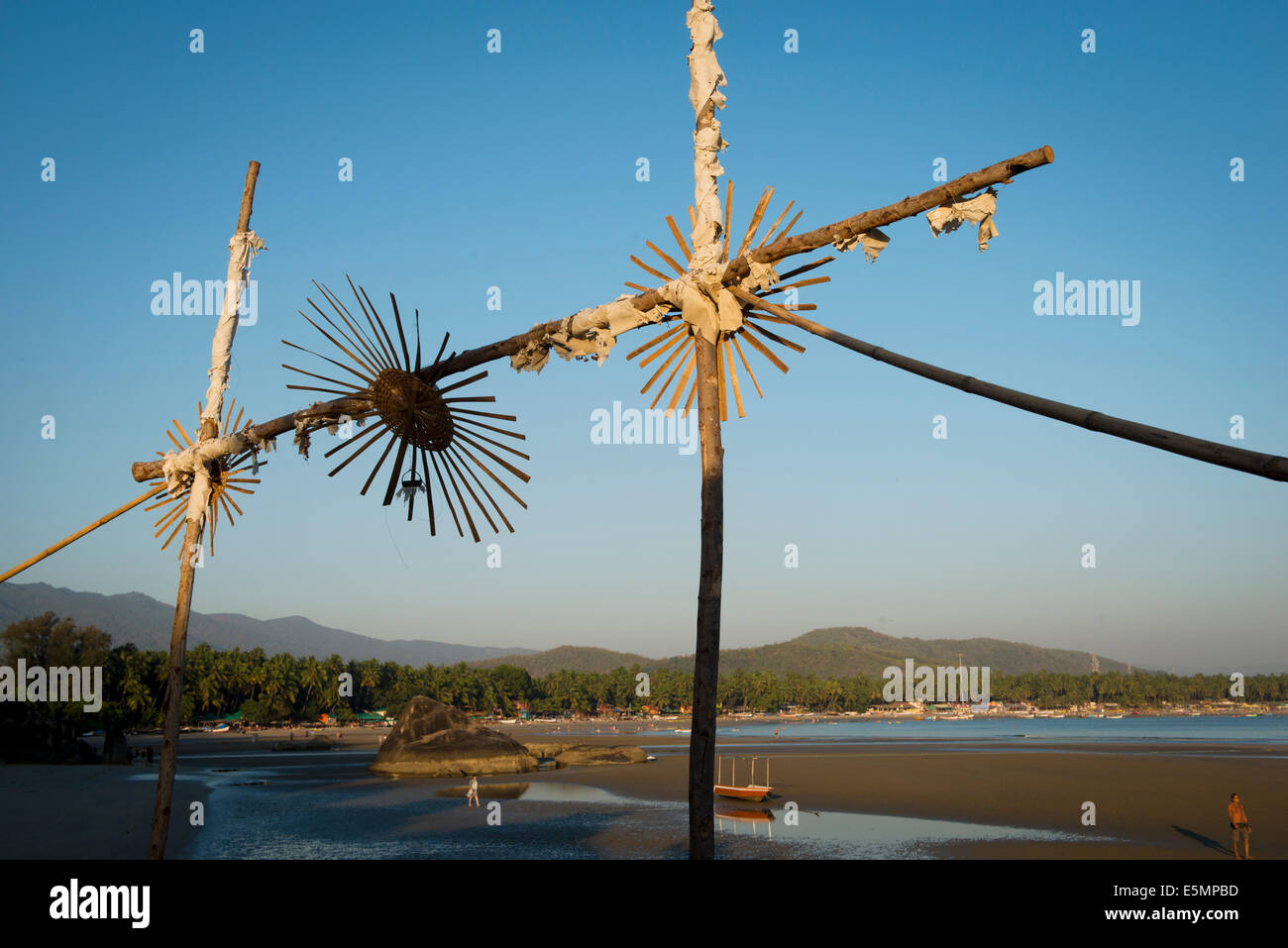 View of Palolem beach looking south east, Goa India Stock Photo - Alamy