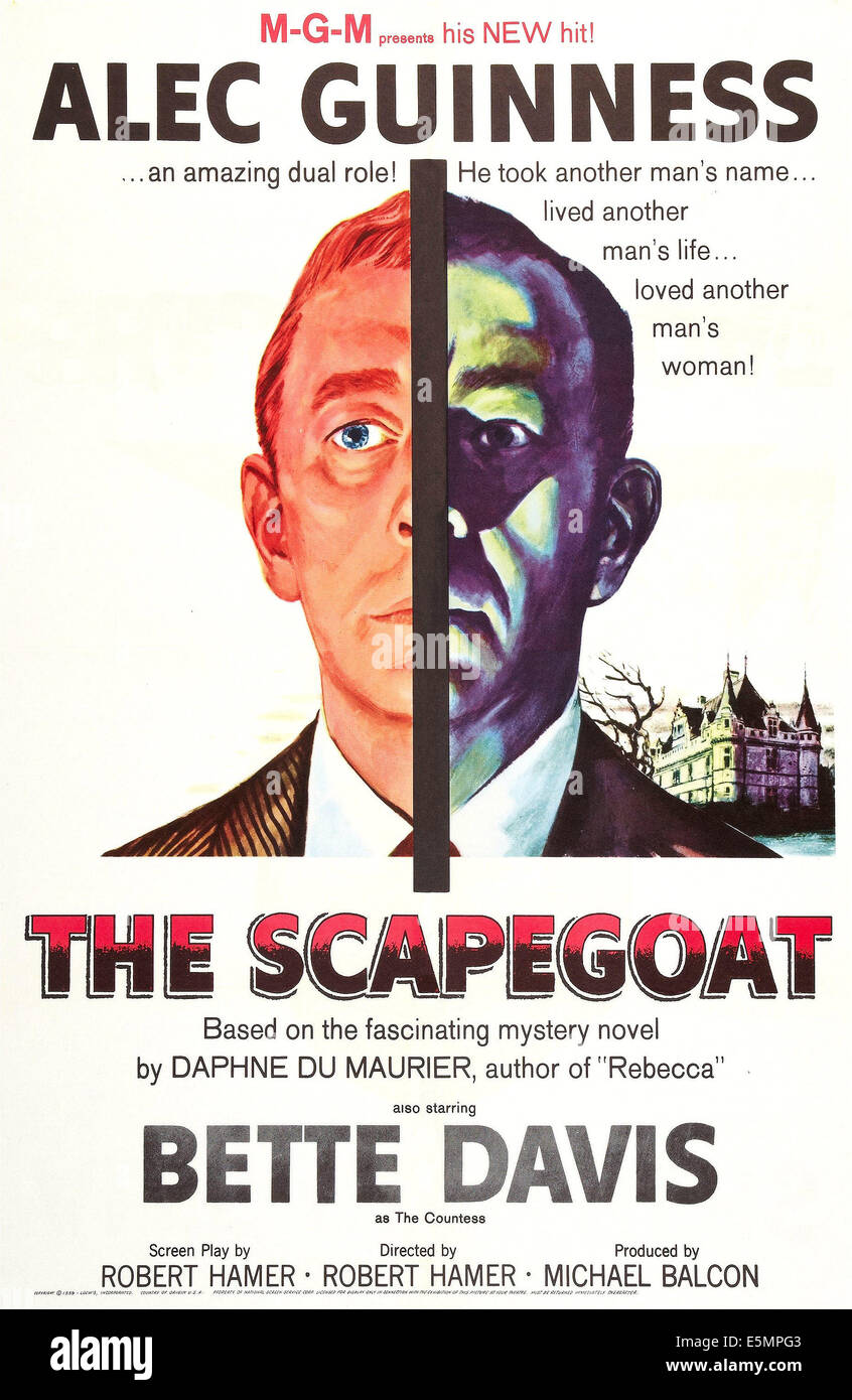 THE SCAPEGOAT, US poster art, Alec Guinness, 1959 Stock Photo - Alamy