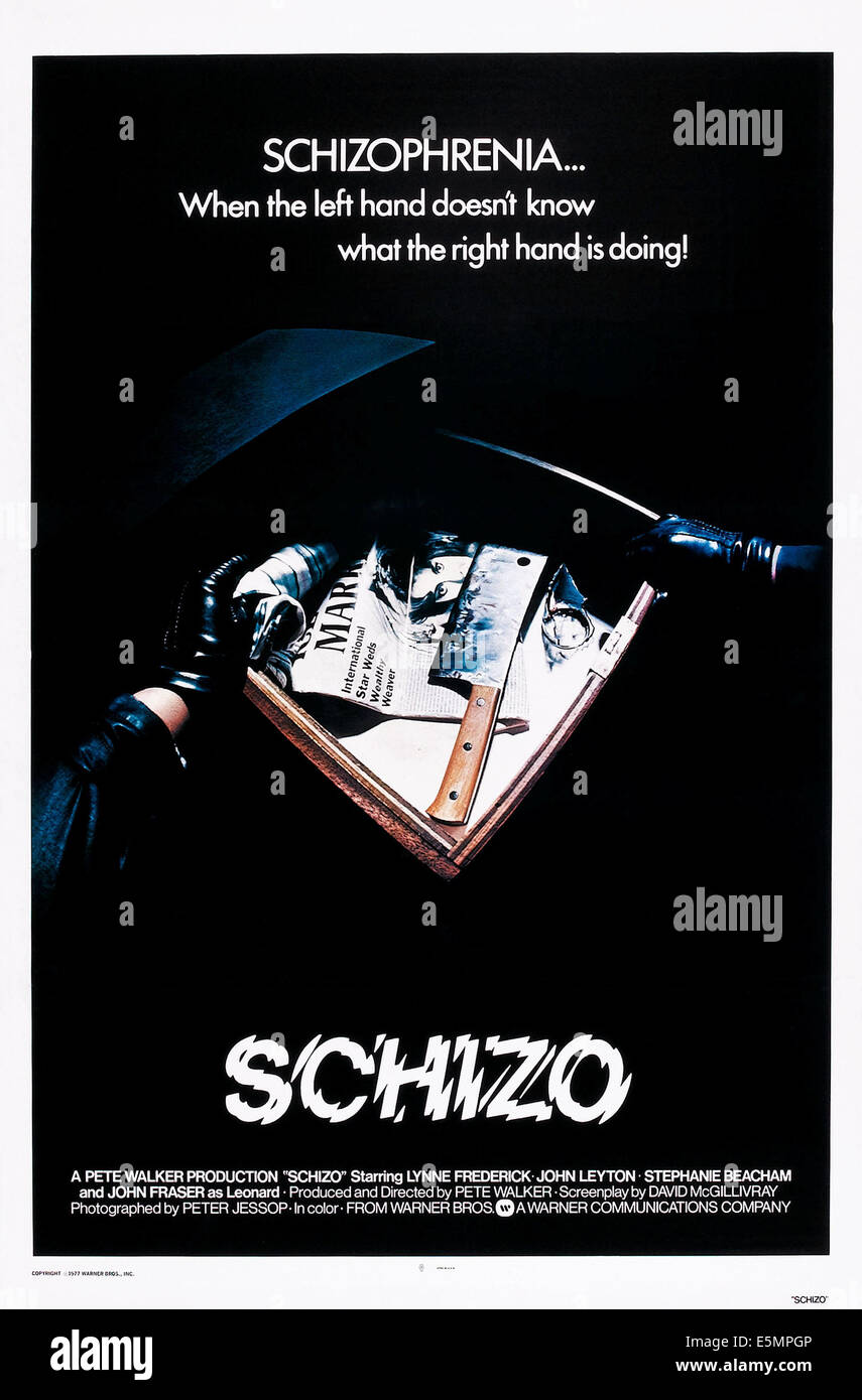 SCHIZO, US poster, 1976 Stock Photo - Alamy