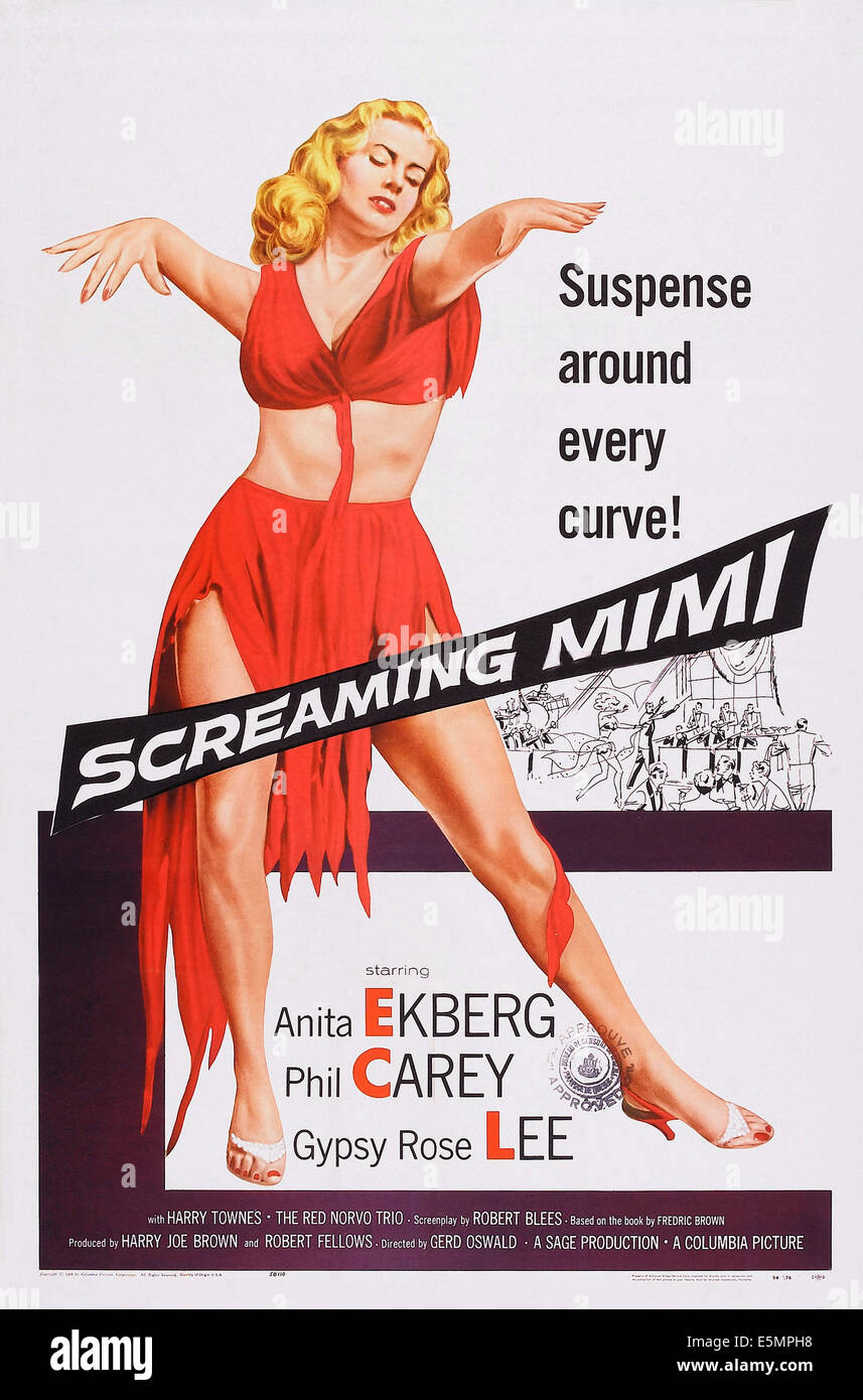 SCREAMING MIMI, US poster art, Anita Ekberg, 1958 Stock Photo - Alamy SCREAMING MIMI, US poster art, Anita Ekberg, 1958 Stock Photo - Alamy