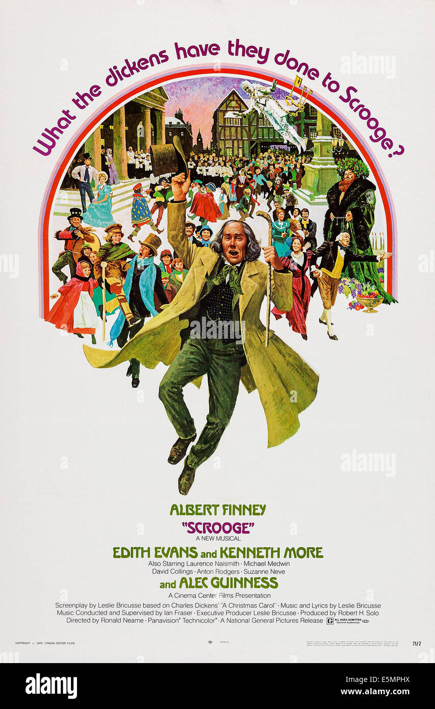 SCROOGE, US poster art, Albert Finney, 1970 Stock Photo - Alamy