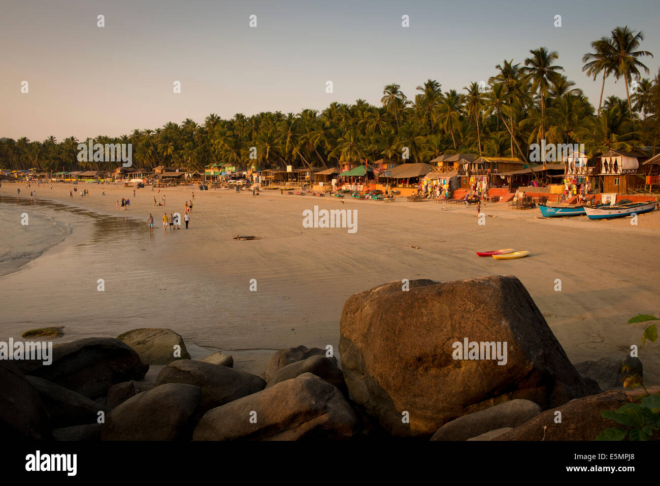 Palolem beach looking north west, Goa India Stock Photo - Alamy