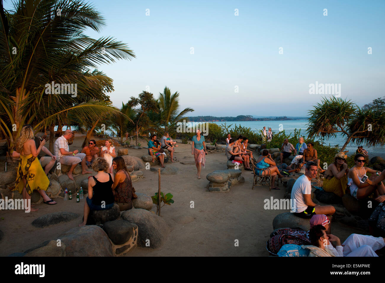 Sunset beach bar, Canacona, Palolem, Goa India Stock Photo - Alamy