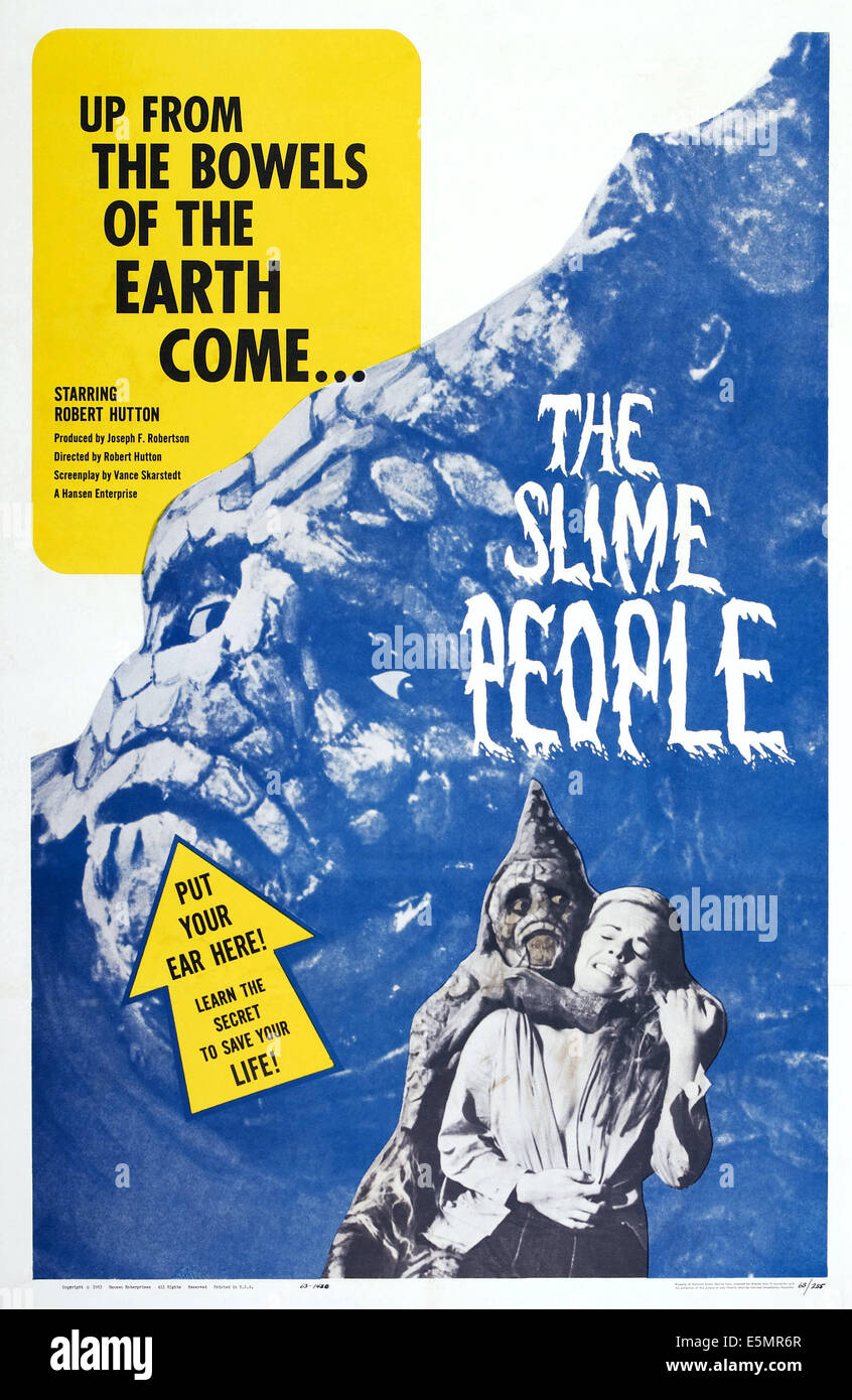 THE SLIME PEOPLE, US poster art, right: Judee Morton, 1963 Stock Photo ...