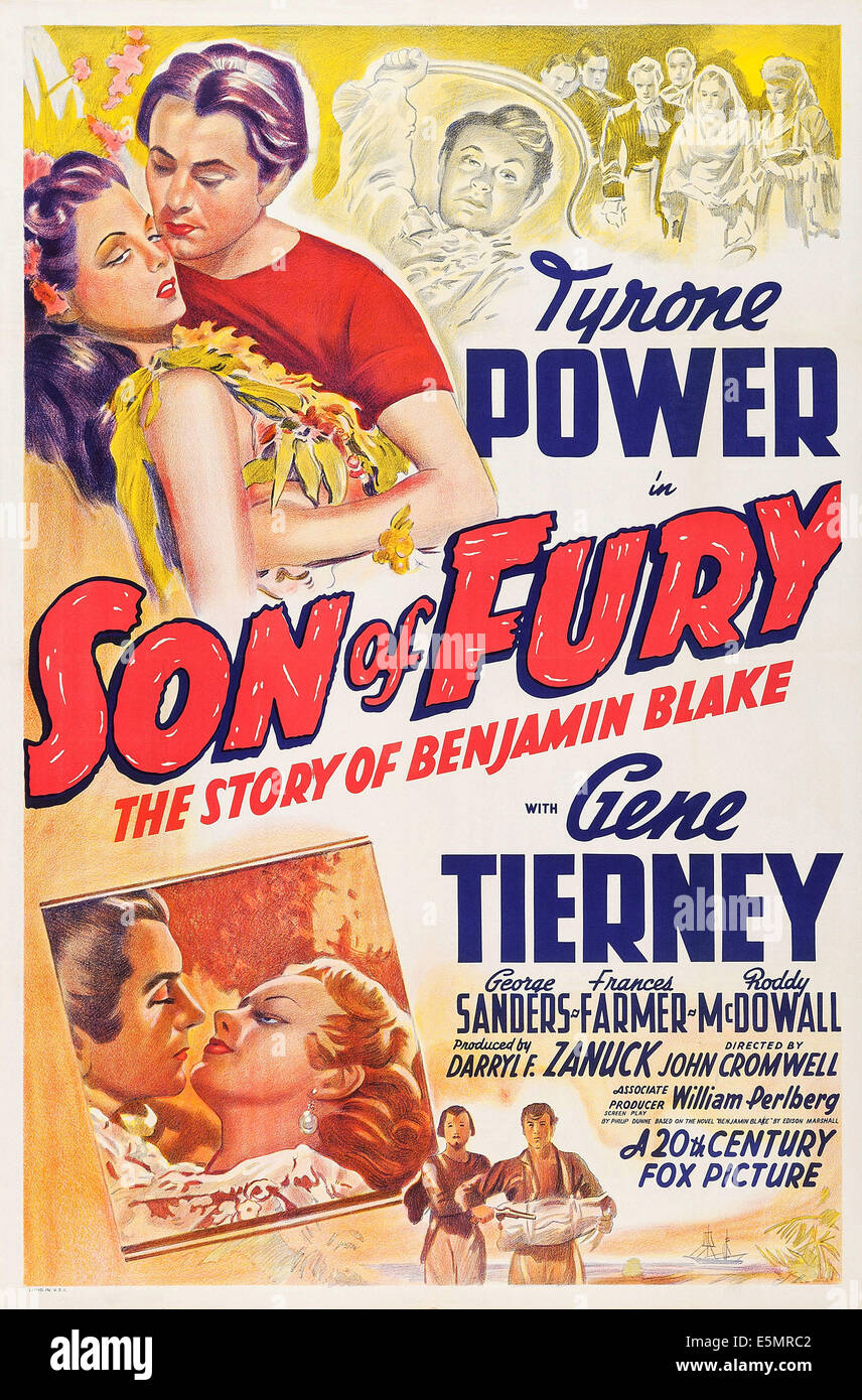 SON OF FURY: The Story of Benjamin Blake, top from left: Gene Tierney ...