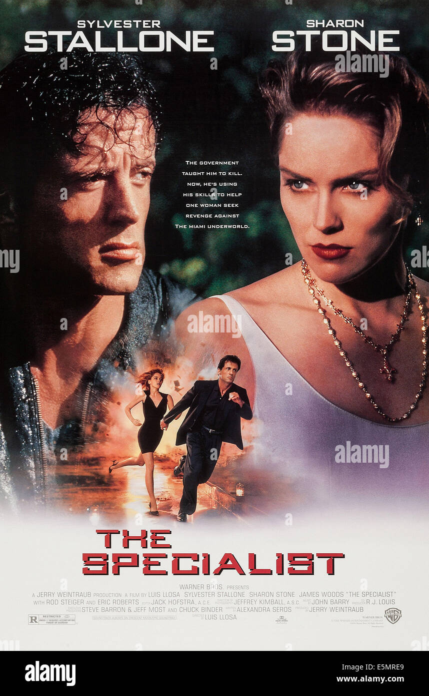 THE SPECIALIST, US poster, top from left: Sylvester Stallone, Sharon ...