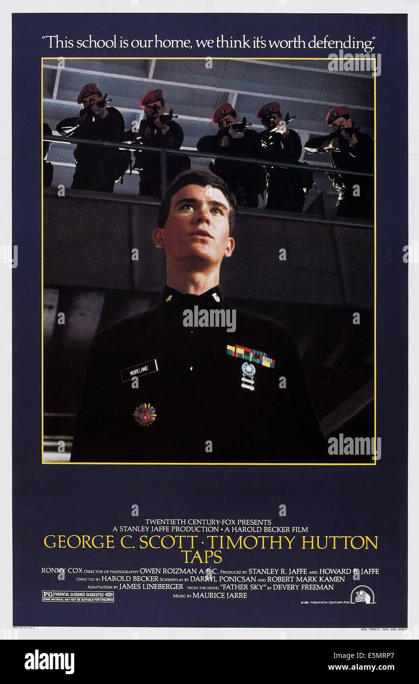 TAPS, Timothy Hutton on poster art, 1981, TM and Copyright ©20th ...