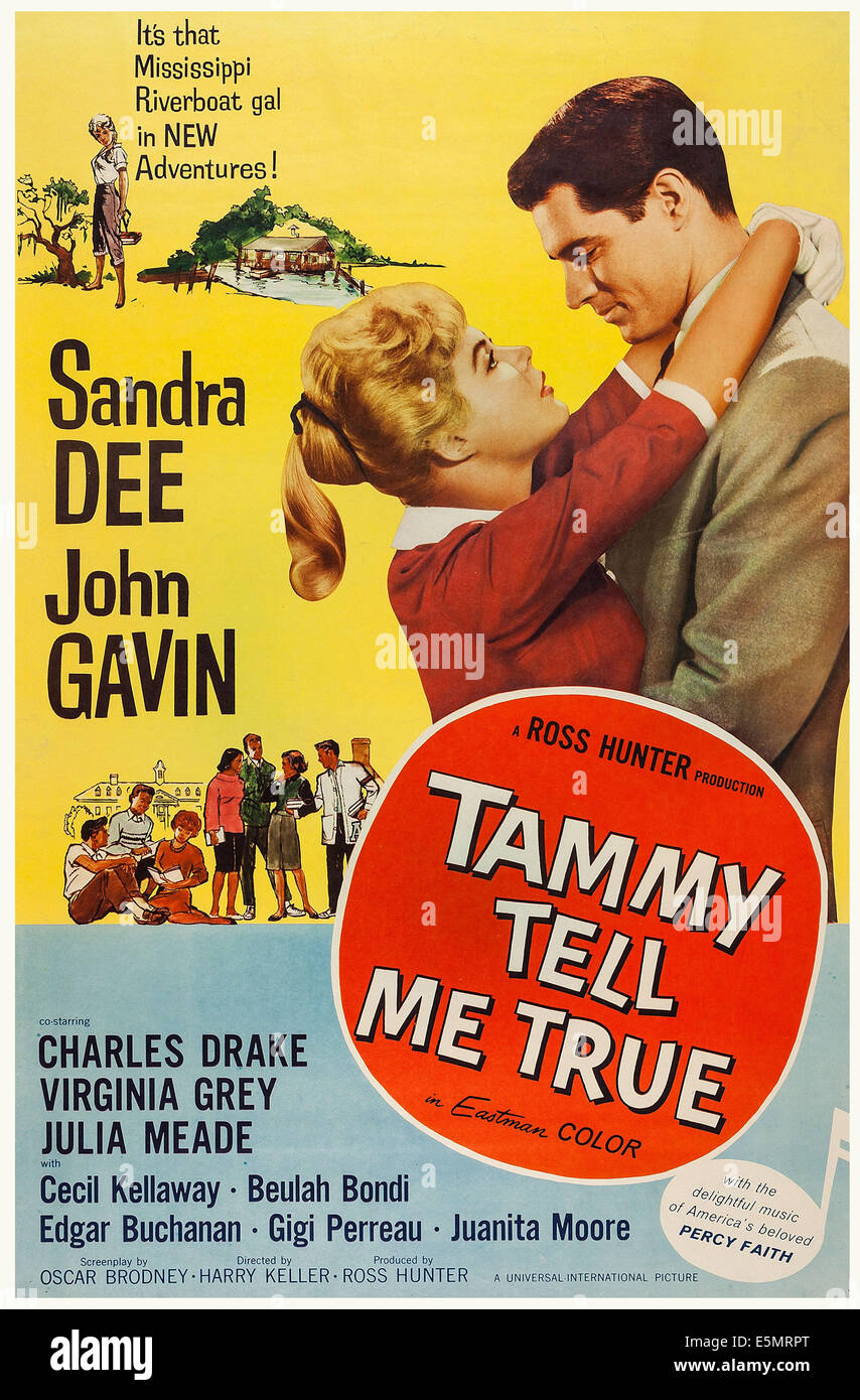 TAMMY TELL ME TRUE, US poster art, from left: Sandra Dee, John Gavin ...