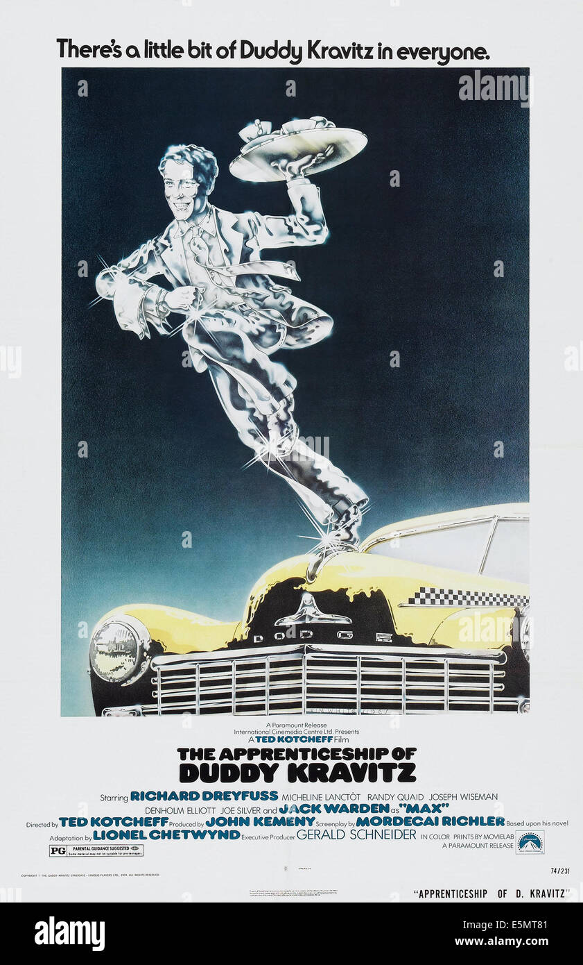 THE APPRENTICESHIP OF DUDDY KRAVITZ, US poster, 1974 Stock Photo - Alamy