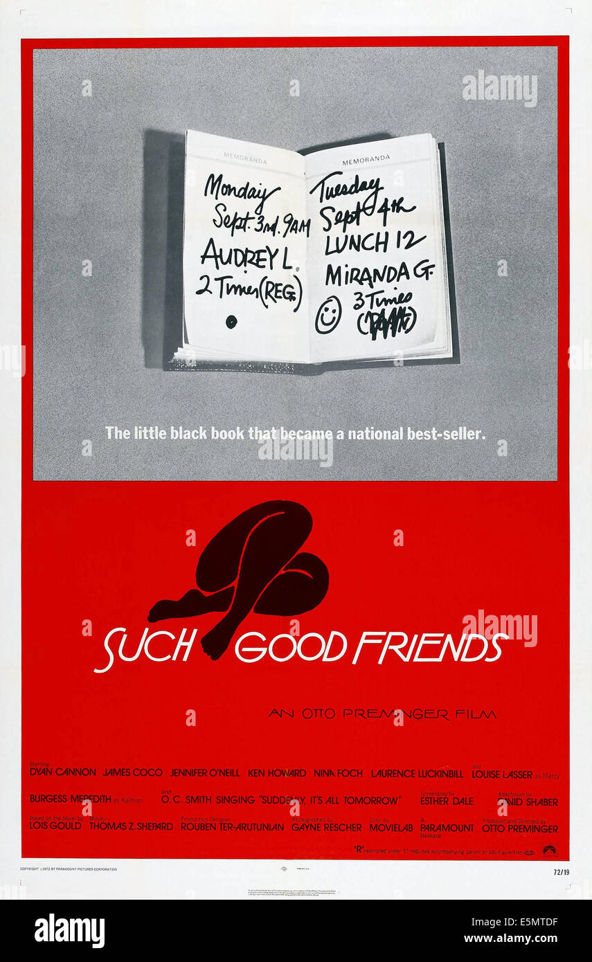 SUCH GOOD FRIENDS, US poster, 1971 Stock Photo - Alamy