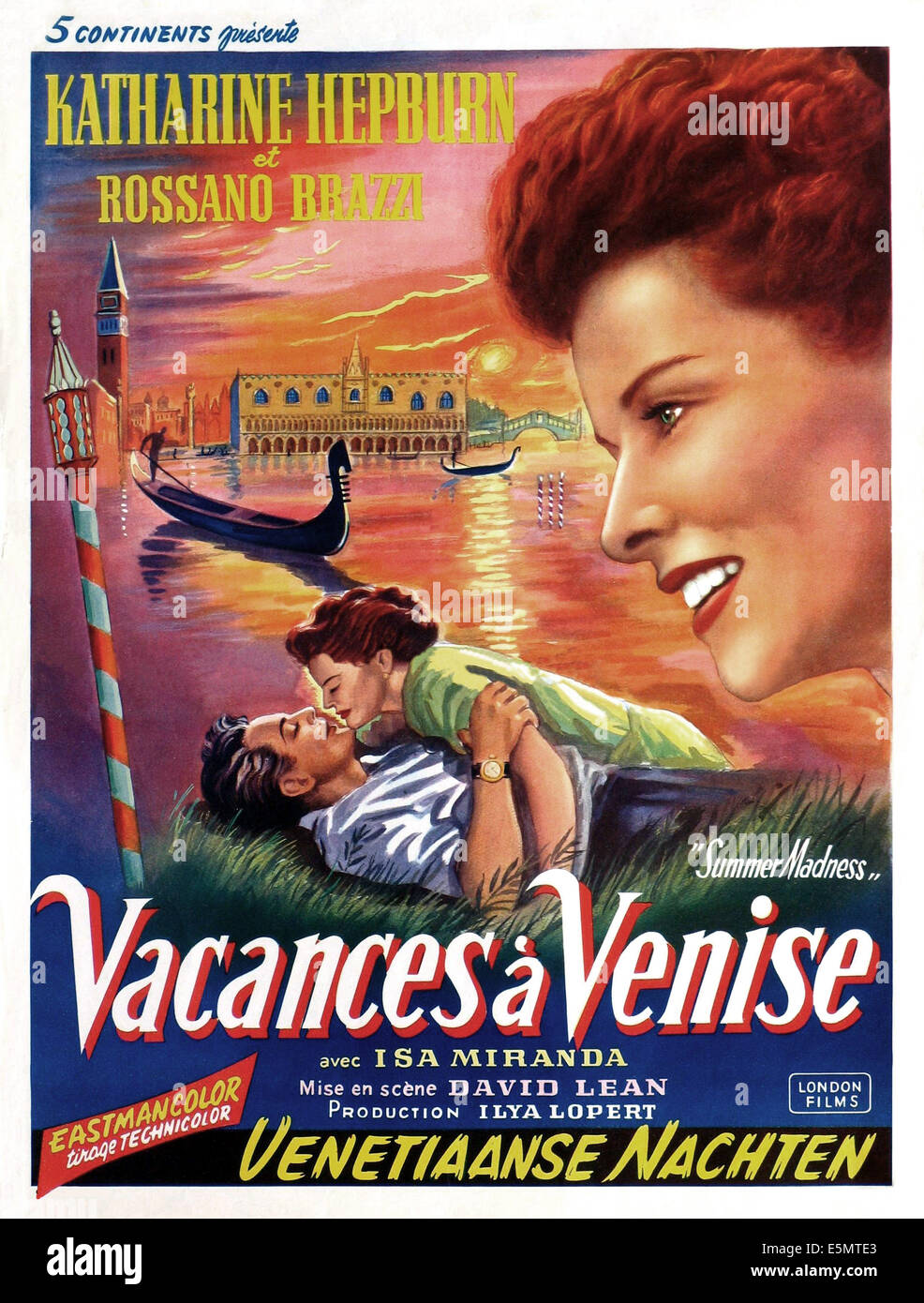 SUMMERTIME, (aka SUMMER MADNESS), Katharine Hepburn, Rosanno Brazzi ...