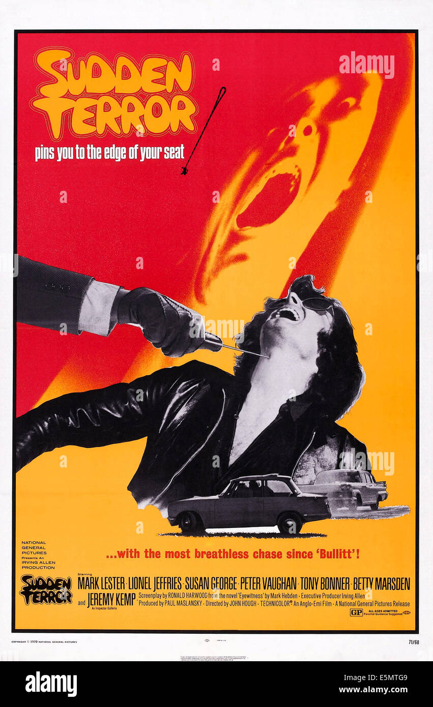 SUDDEN TERROR, (aka EYEWITNESS), poster art, 1970 Stock Photo - Alamy