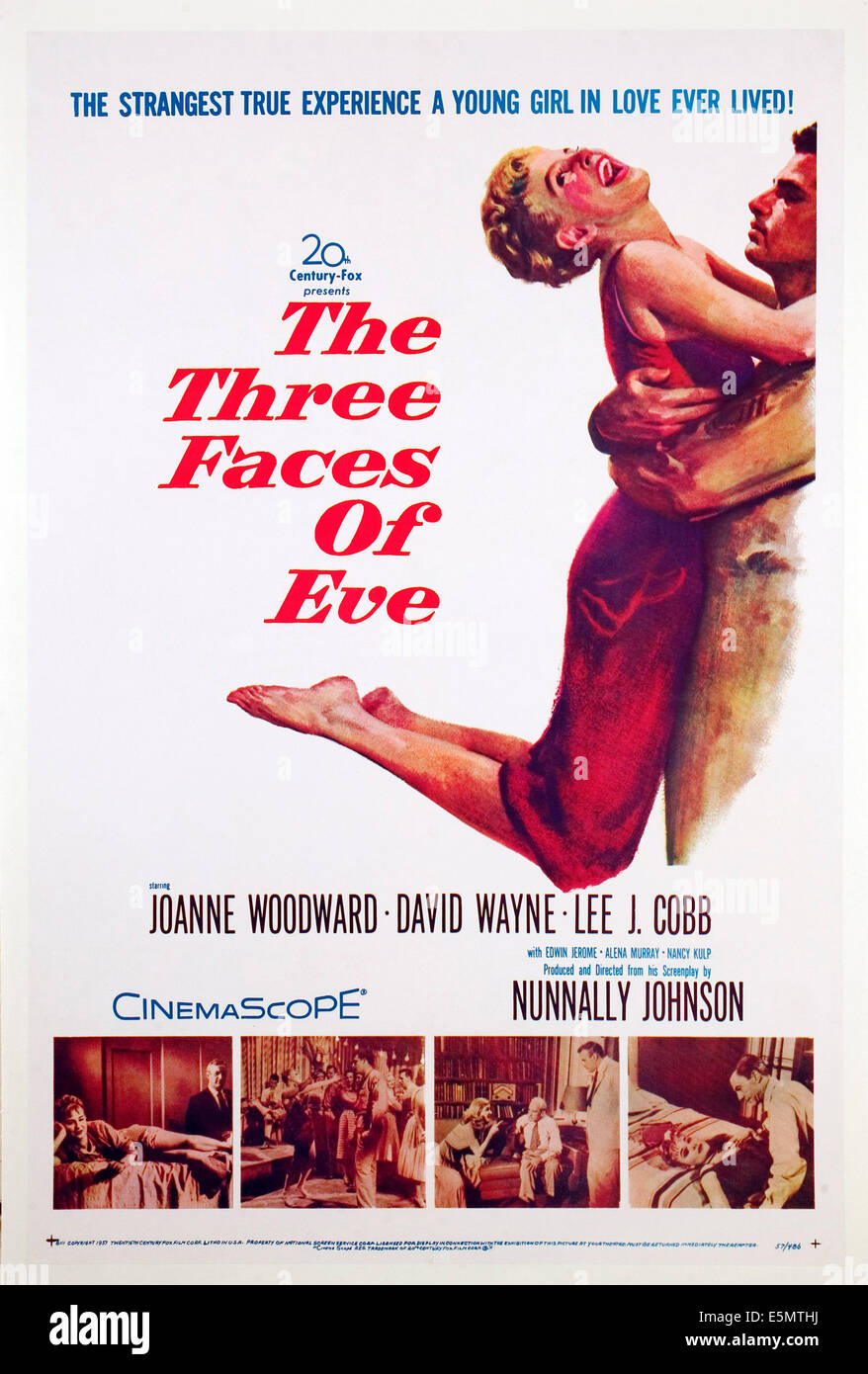 THE THREE FACES OF EVE, Joanne Woodward, Vince Edwards, 1957. TM and ...