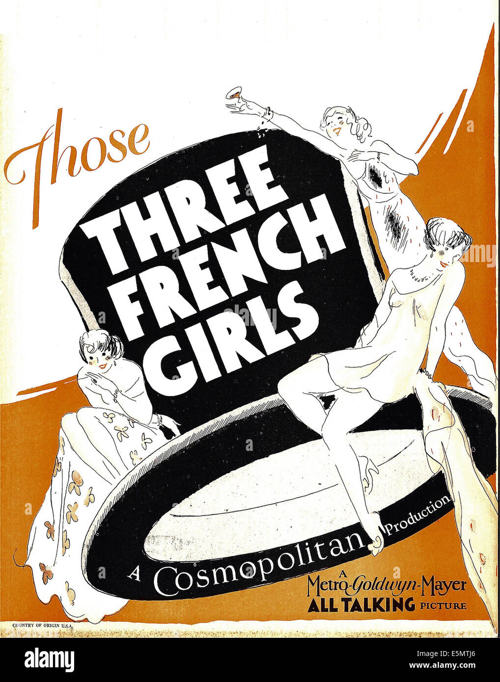 THREE FRENCH GIRLS, window card, 1930 Stock Photo - Alamy