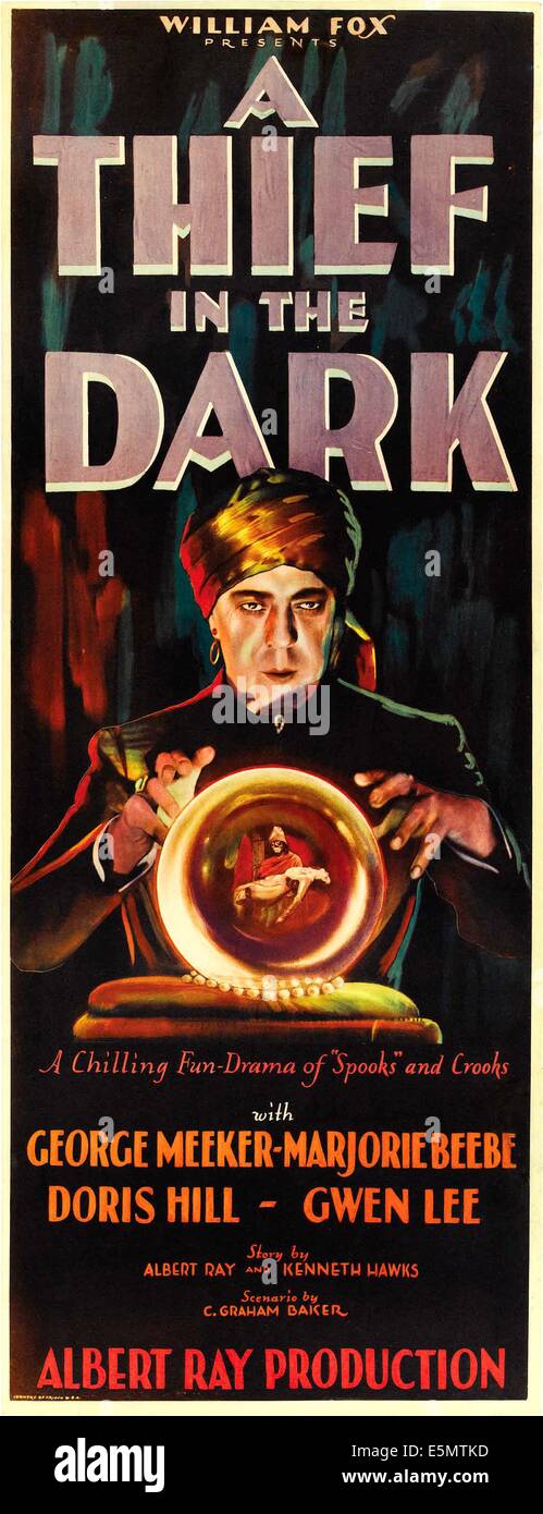 A THIEF IN THE DARK, George Meeker, 1928, TM and Copyright © 20th ...