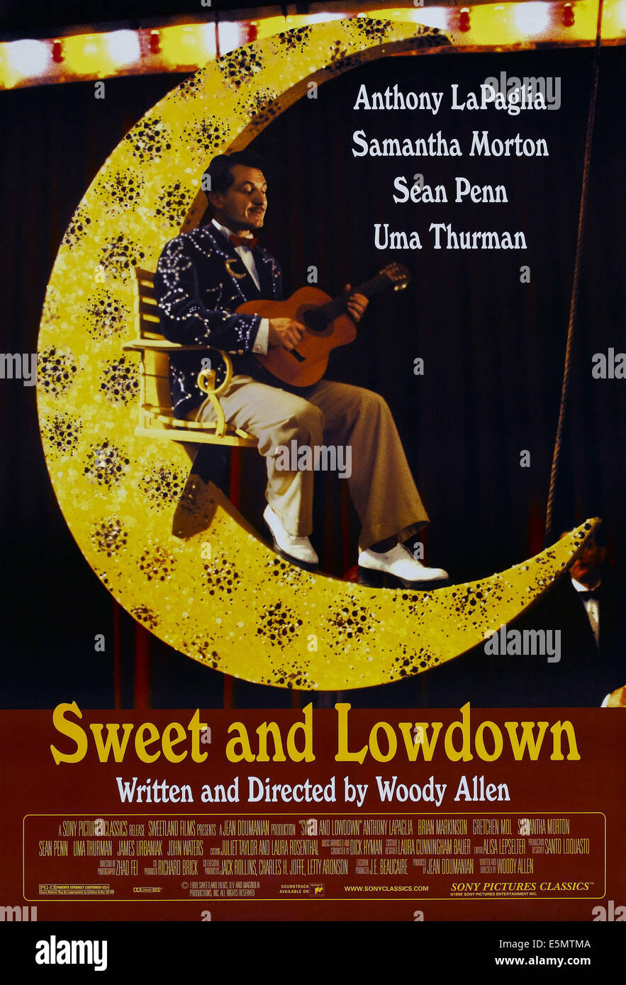 SWEET AND LOWDOWN, US poster, Sean Penn, 1999, © Sony Pictures Classics ...