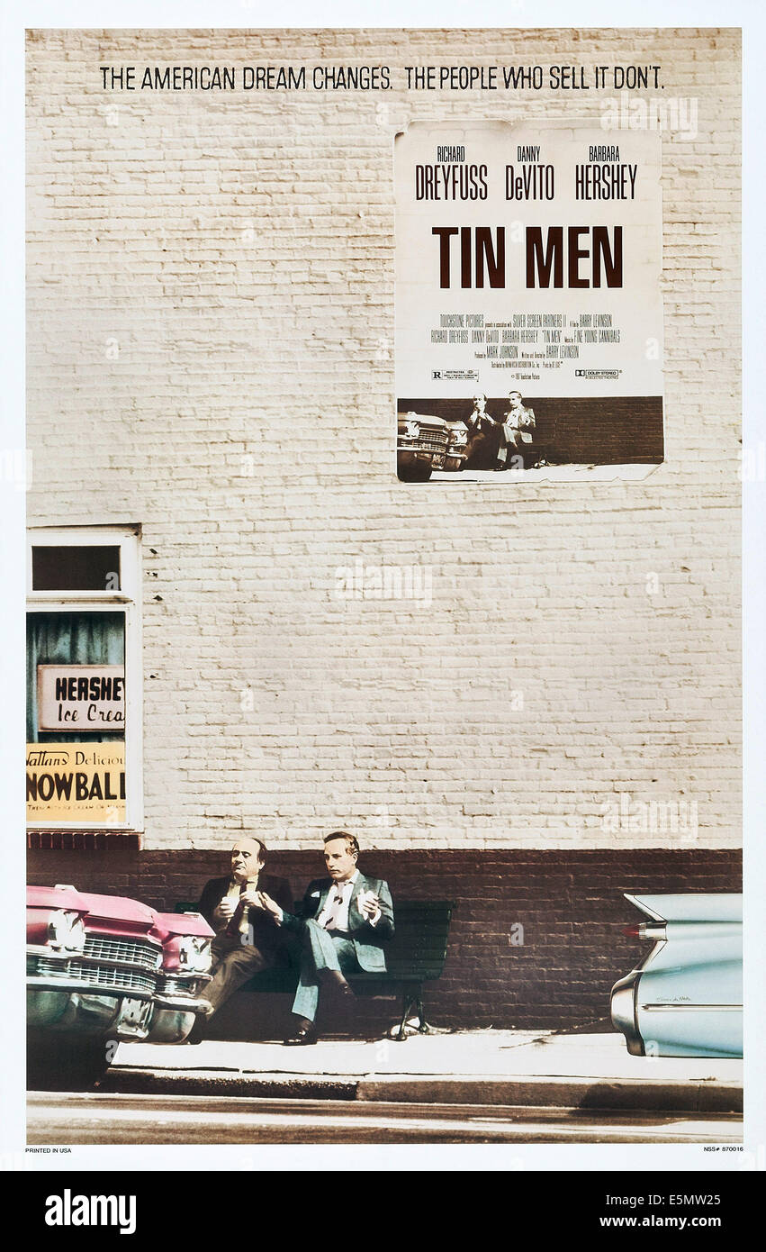 TIN MEN, US poster, from left: Danny DeVito, Richard Dreyfuss, 1987 ...