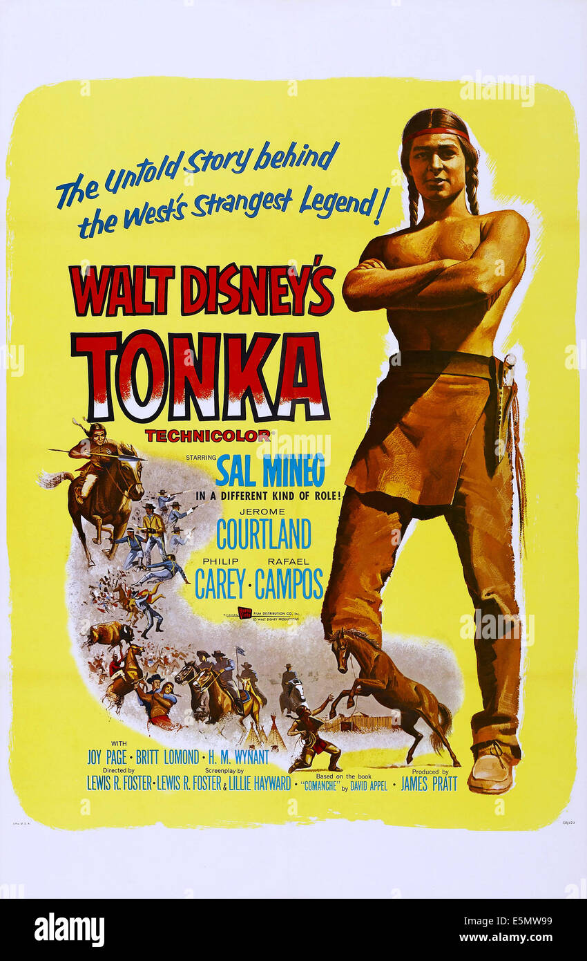TONKA, US poster art, Sal Mineo, 1958 Stock Photo - Alamy